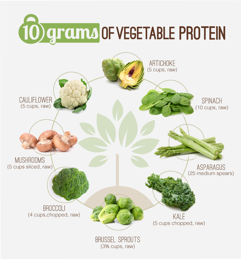 High Protein Vegetables: What 10grams of Vegetable Protein Looks Like